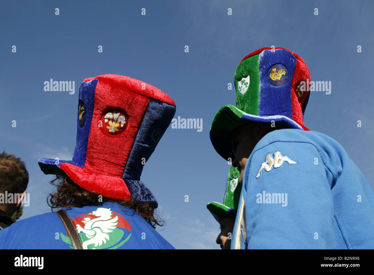 italian rugby fans in rome for the six nations match Stock Photo - Alamy