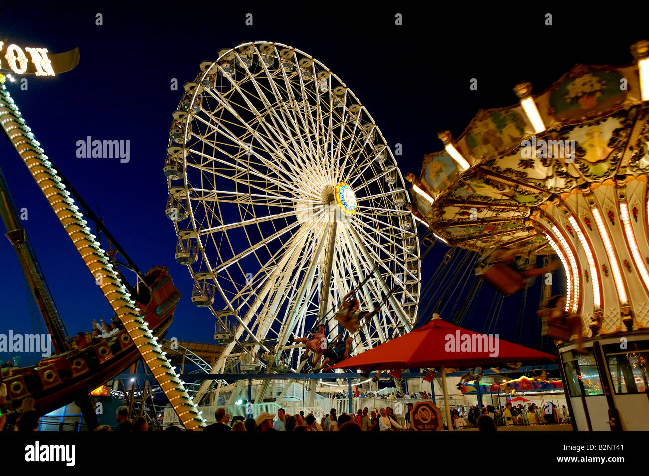 Amusement ride at the boardwalk Ocean City New Jersey USA Stock Photo ...