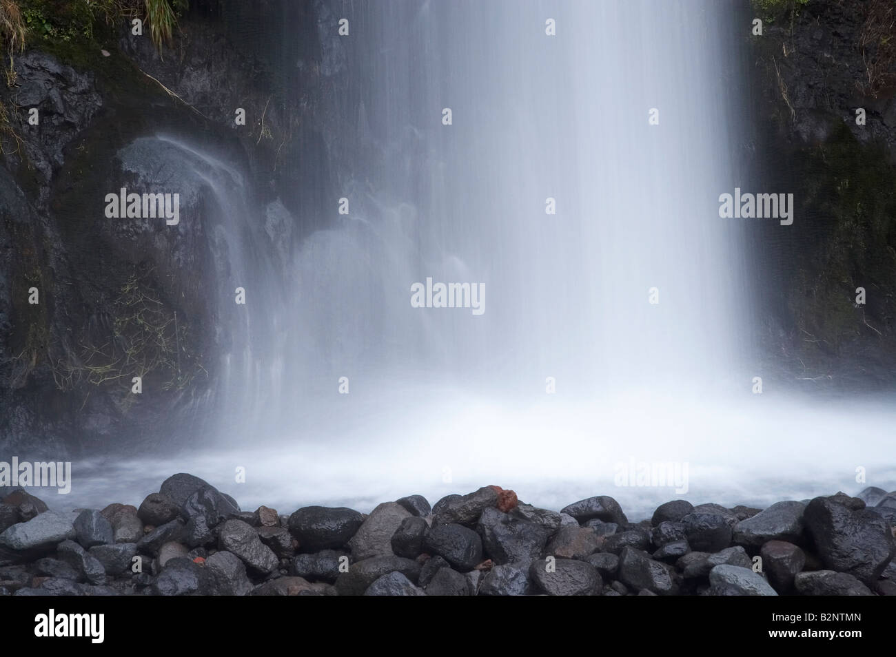Dawson Falls on the side of Mt Taranaki Egmont National Park Taranaki ...