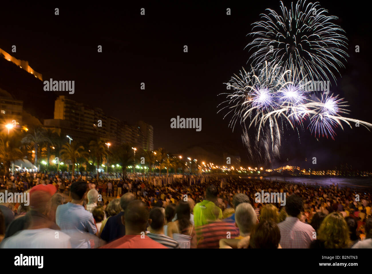 Fireworks in Alicante - "Fogueres de San Joan" festival fiesta ...