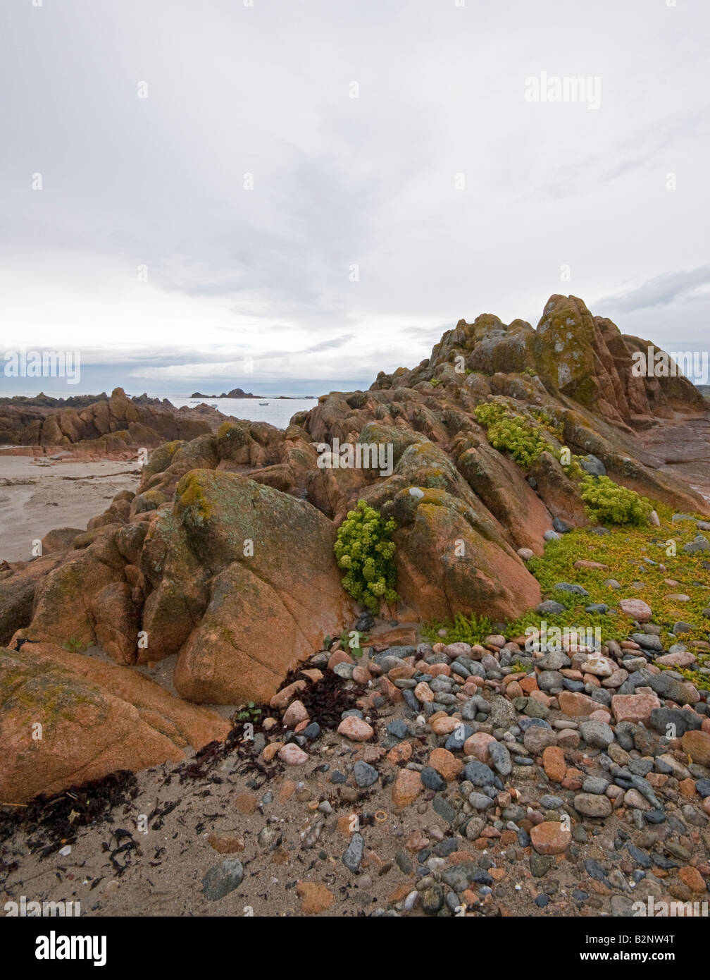 Channel Islands Guernsey Vazon Bay west coast Stock Photo - Alamy