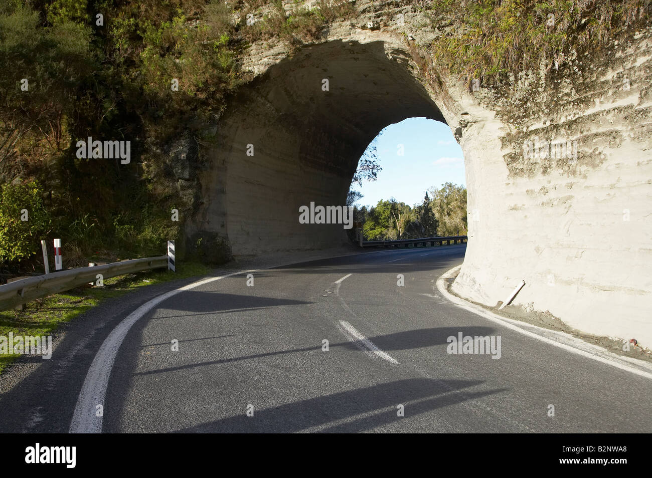 Mt Messenger Road Tunnel Taranaki North Island New Zealand Stock Photo ...