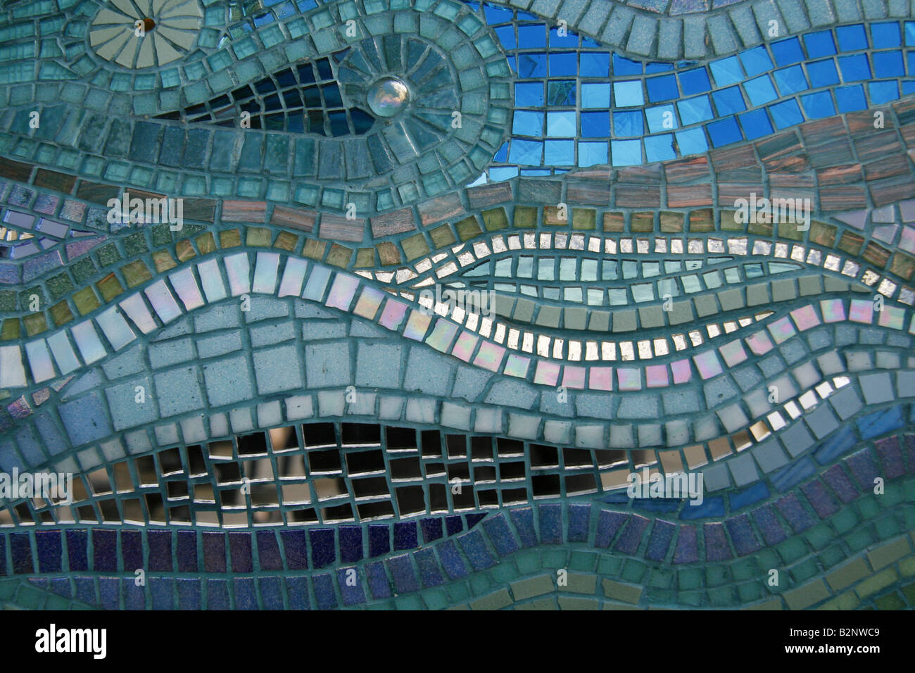Colourful mosaic wave hi-res stock photography and images - Alamy