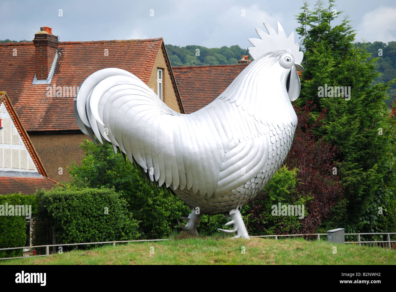 The Dorking Cockerel Sculpture on A24 roundabout, Dorking, Surrey ...