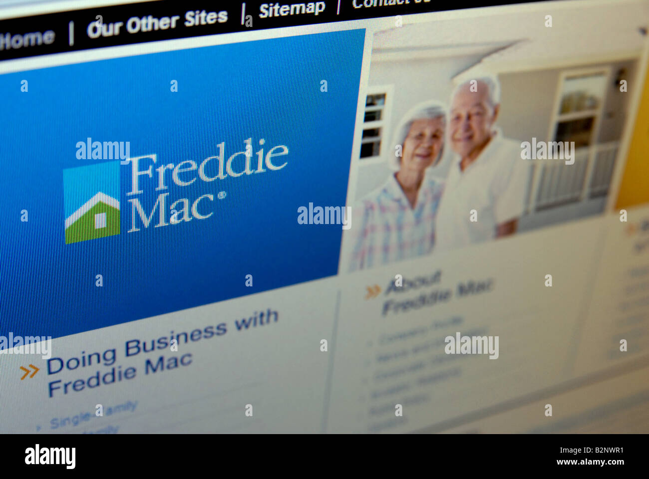 Freddie Mac official web site, creative focus Stock Photo - Alamy