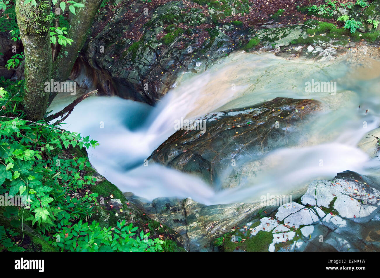 Natural waterfall in the mountains of Gunma, Japan Stock Photo - Alamy