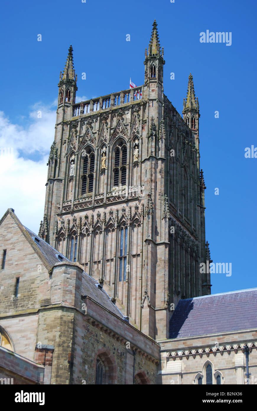Cathedral Tower, Worcester Cathedral, Worcester, Worcestershire ...