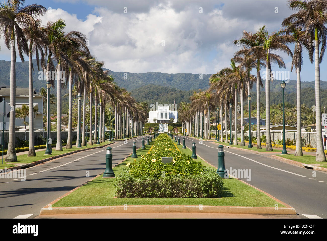 Brigham Young Morman Temple Laie Oahu Hawaii Stock Photo - Alamy