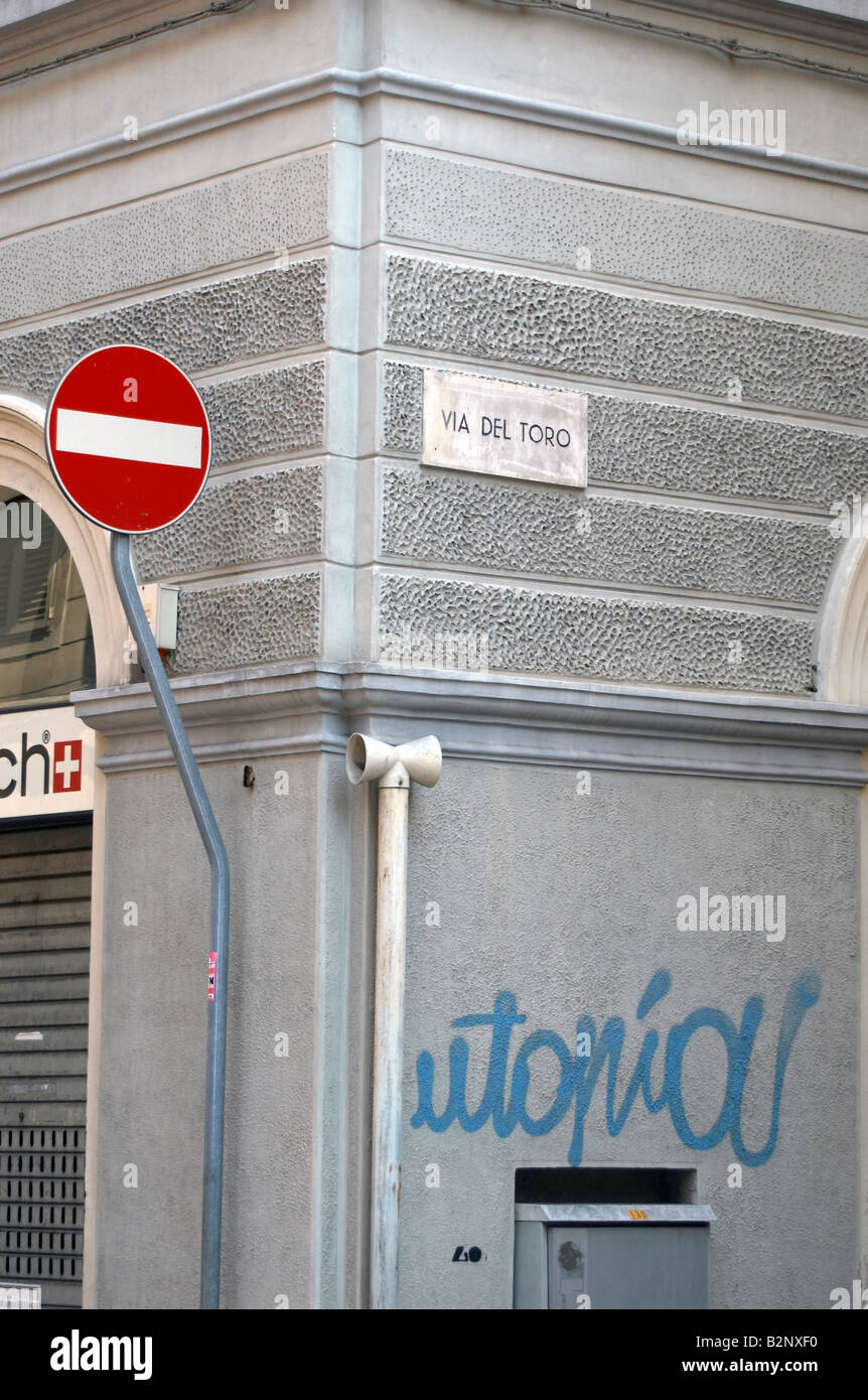 Graffiti building detail Trieste Friuli Venezia Gulia Italy Europe ...