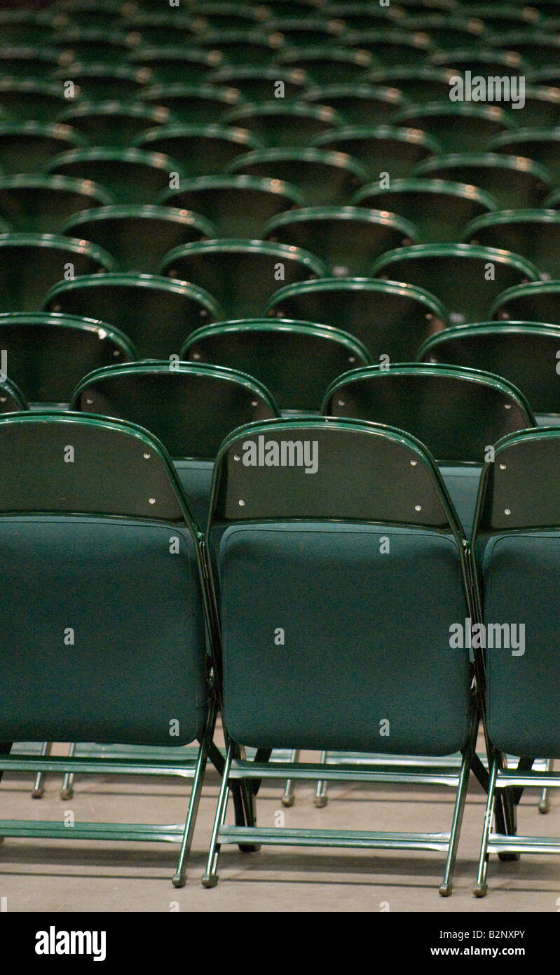 Folding chairs for a ceremony Stock Photo - Alamy