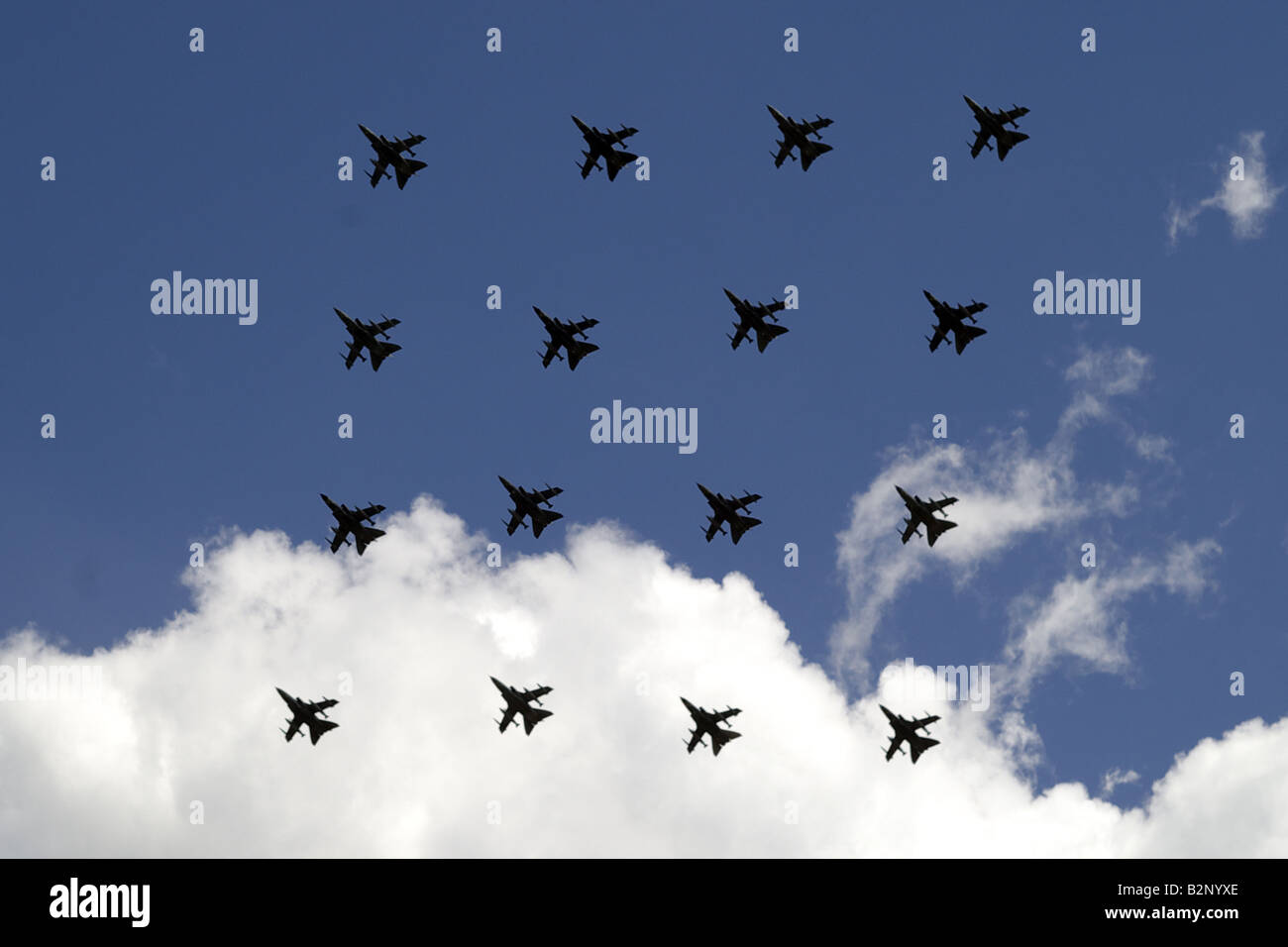 Formation flying for the trooping of the colour Stock Photo - Alamy