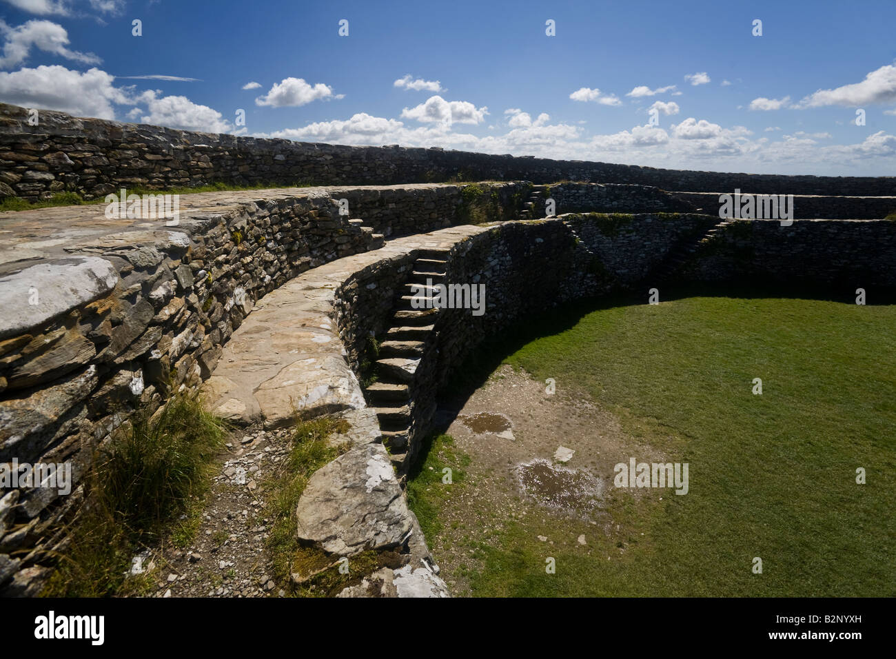 The fort of Grianan of Aileach, near Buncrana on the Inishowen ...