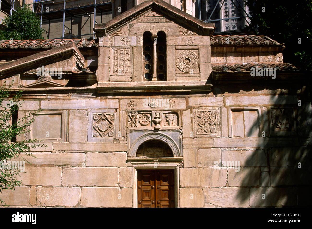 Greece, Athens, Panagia Gorgoepikoos church, Mikri Mitropoli Stock ...