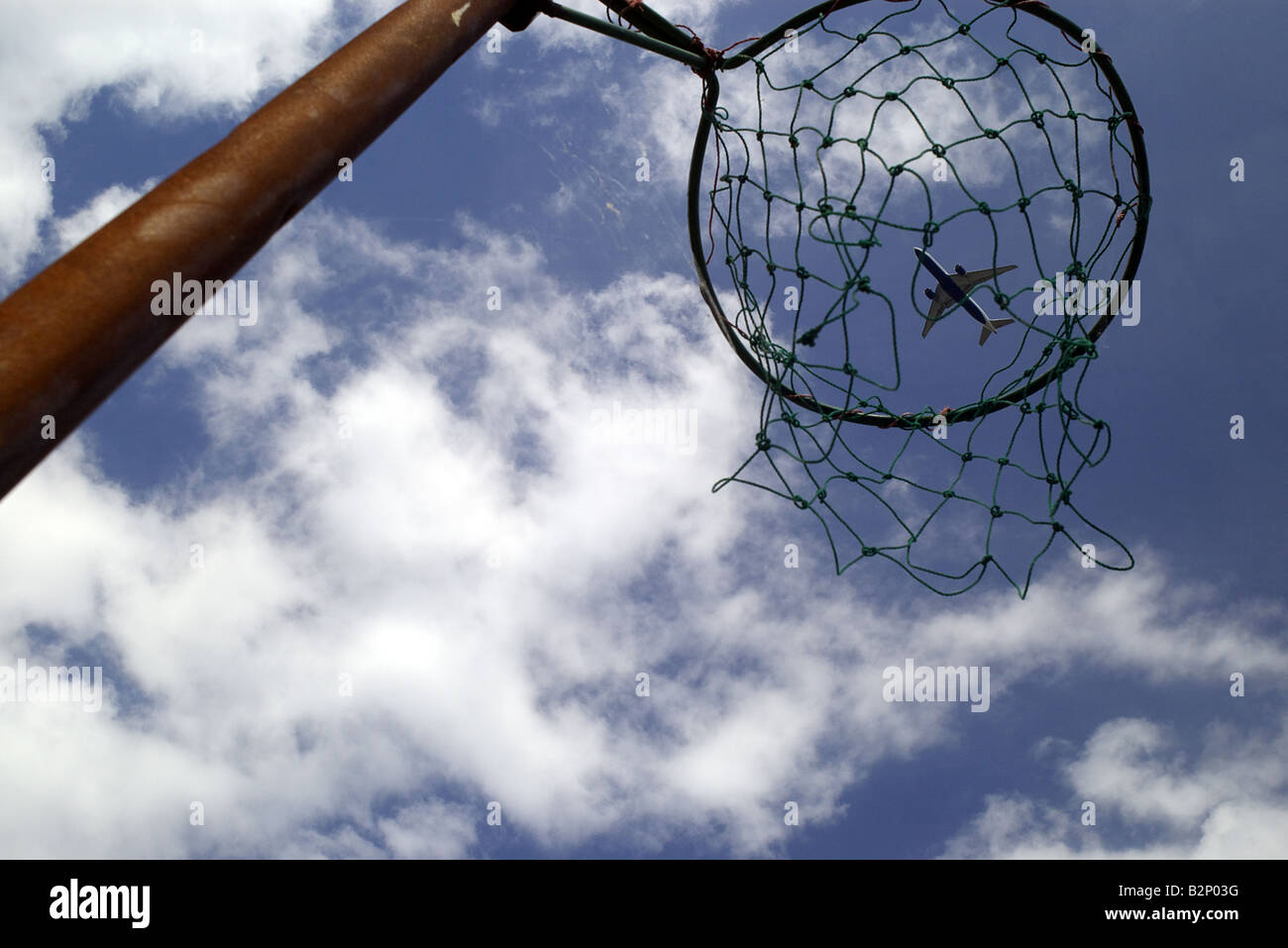 Net and plane Stock Photo - Alamy