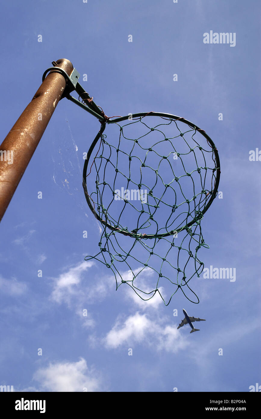 Net and plane Stock Photo - Alamy