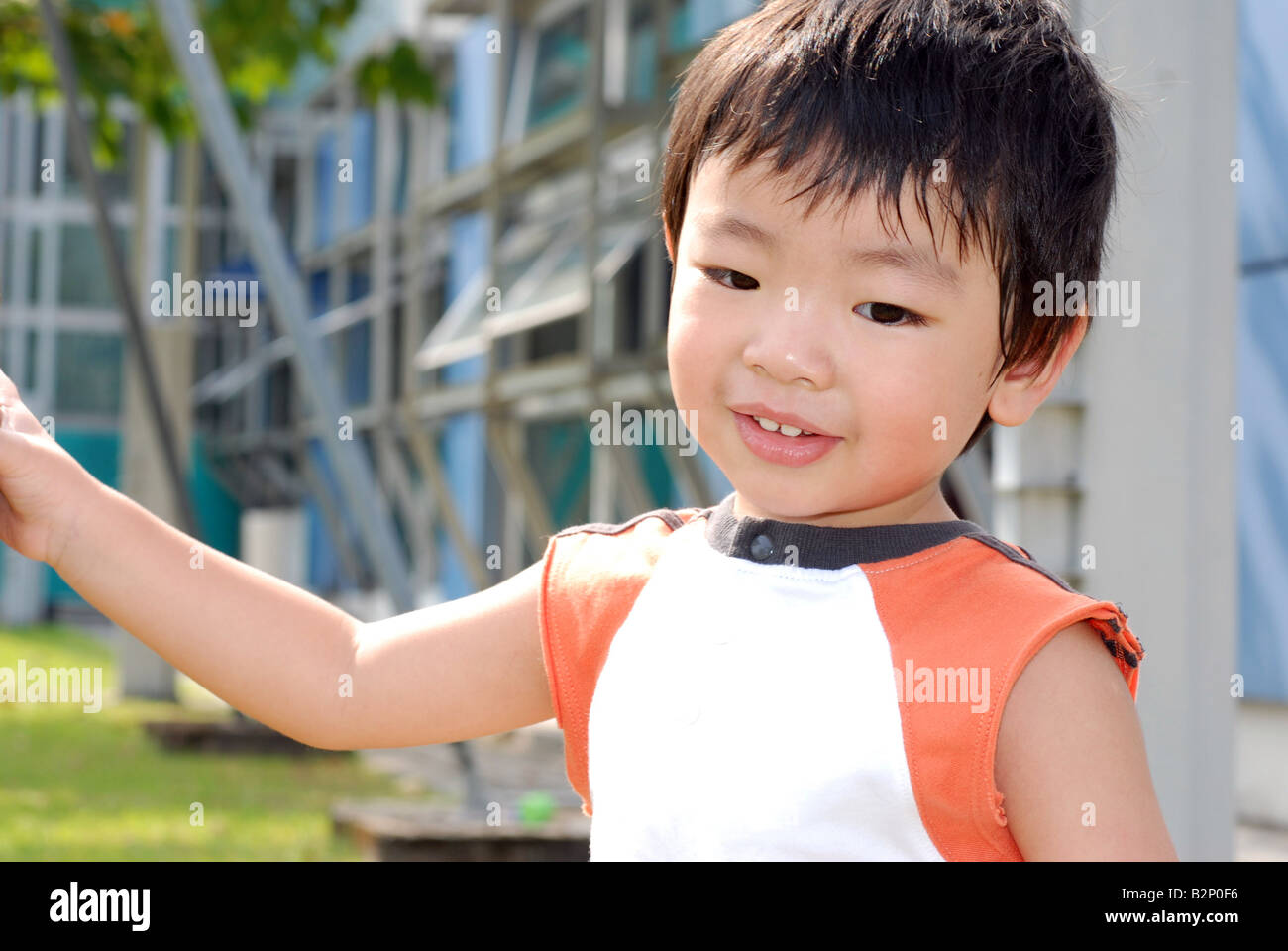 Portrait of toddler smiling face closeup Stock Photo - Alamy