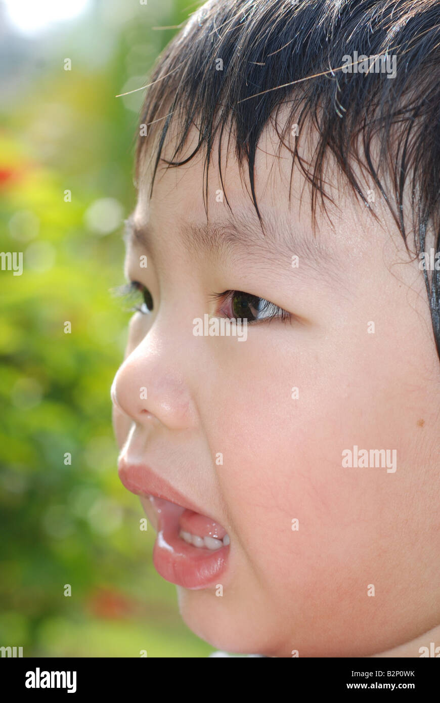 Portrait of toddler face closeup Stock Photo - Alamy