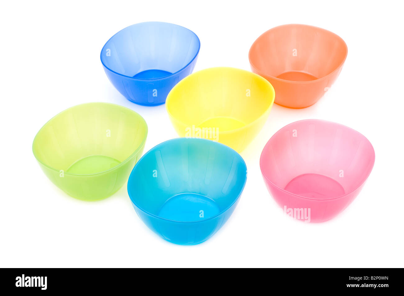 object on white kitchen utensil Plastic plates Stock Photo - Alamy