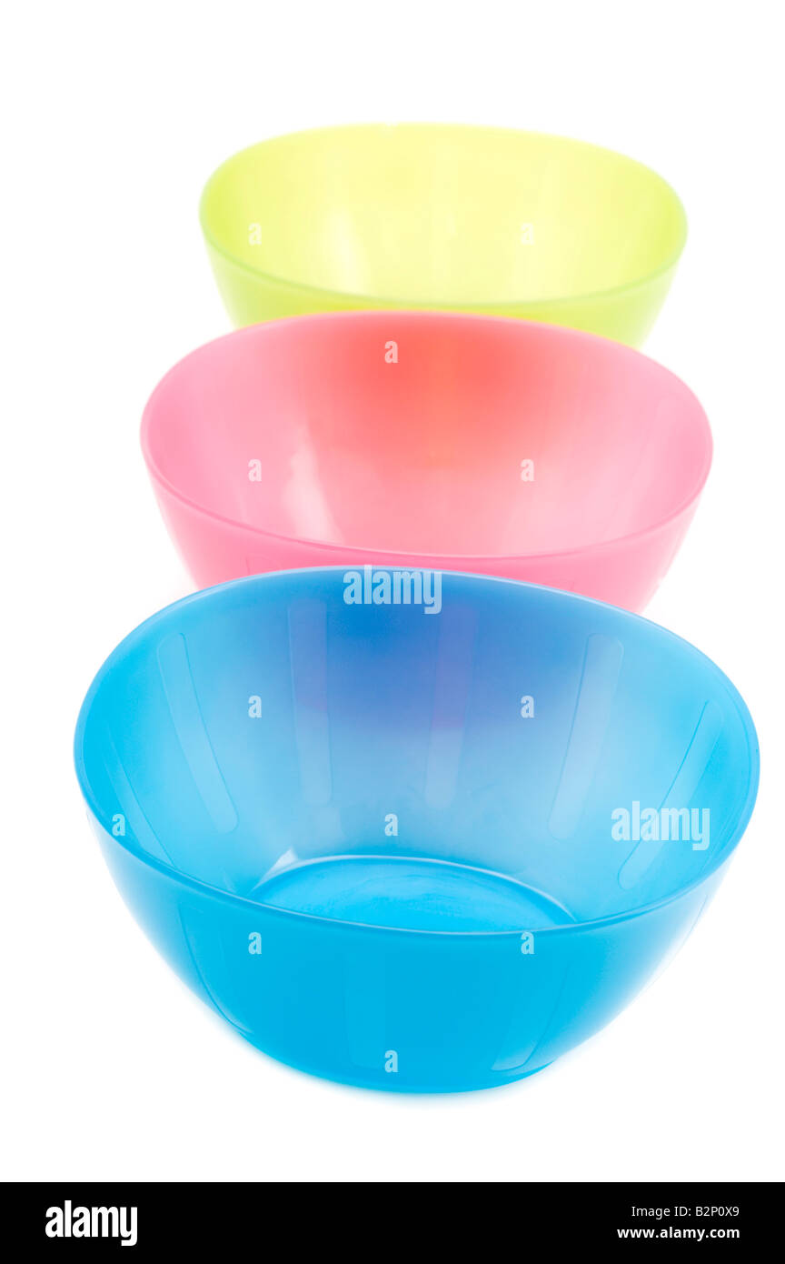 object on white kitchen utensil Plastic plates Stock Photo - Alamy