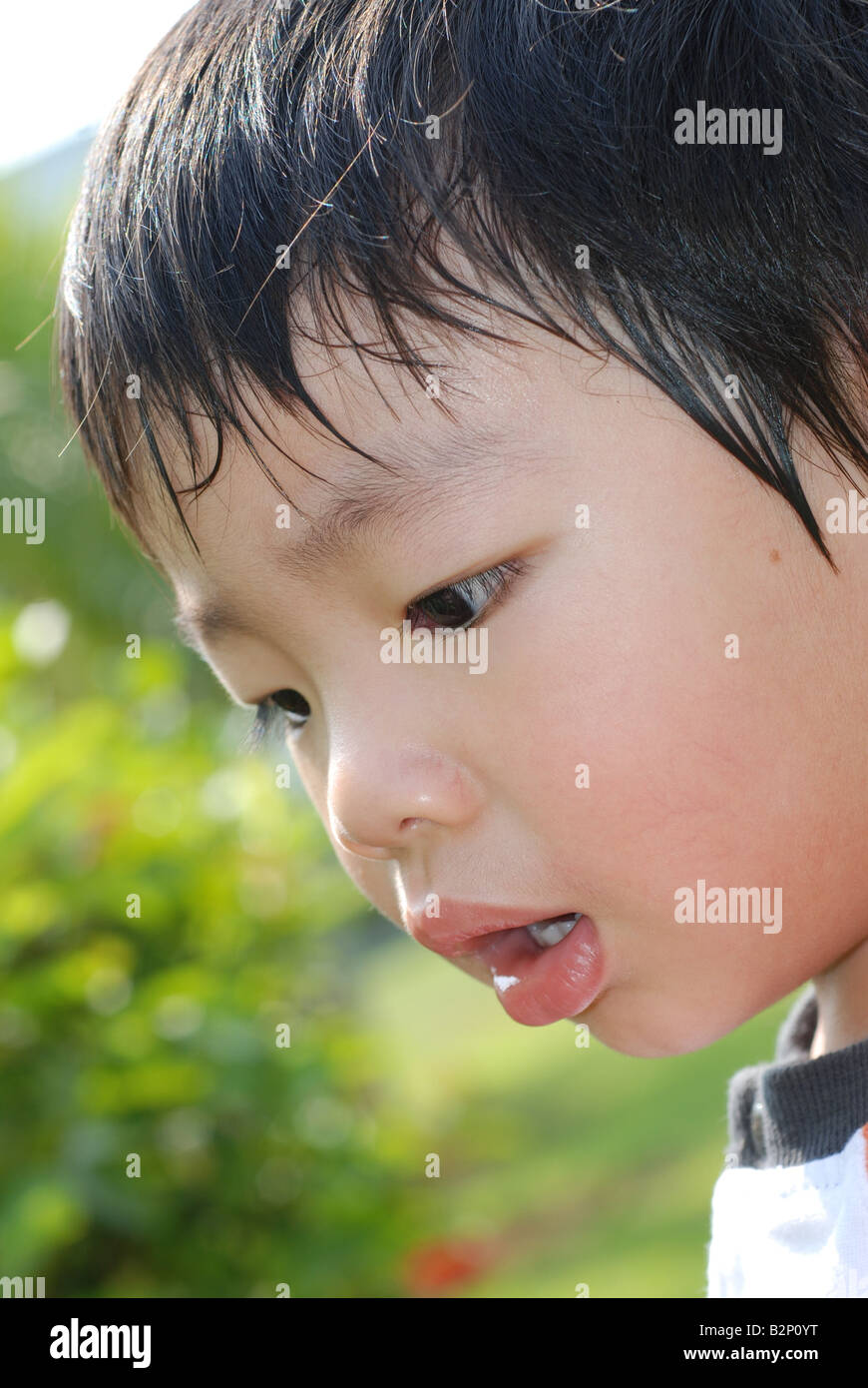 Portrait of toddler face closeup Stock Photo - Alamy