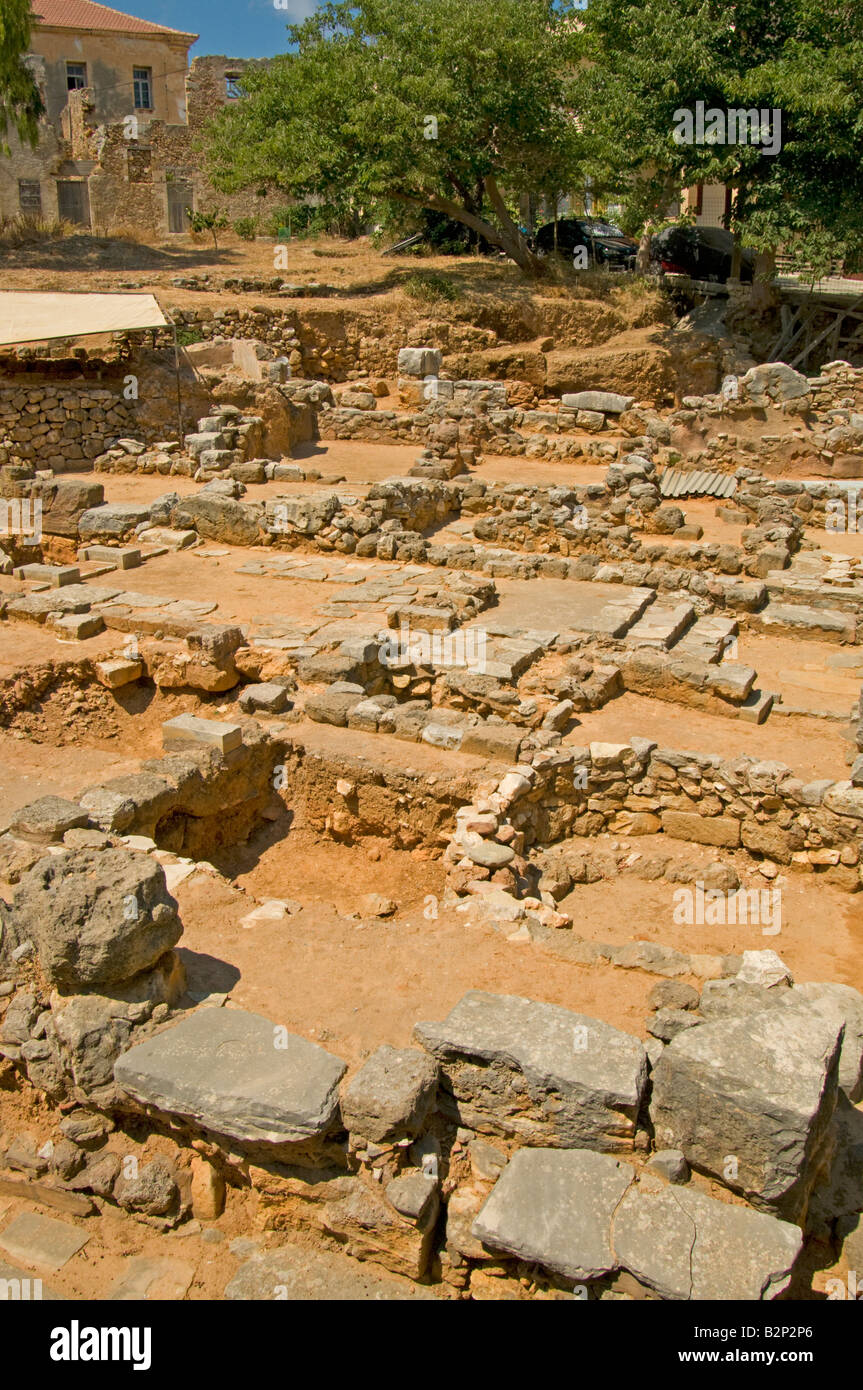 Hania, Crete, Greece. Minoan archaeological site of Kidonia Stock Photo ...