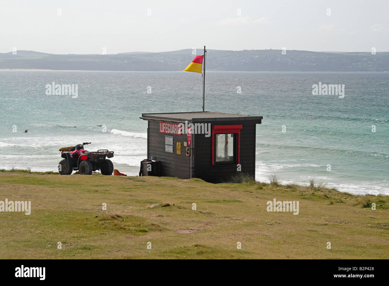 A lifeguard hut near the shore Stock Photo - Alamy