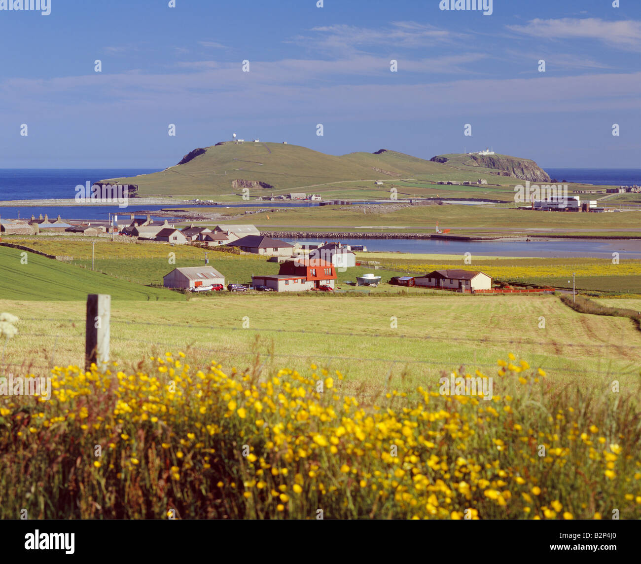 Sumburgh Head and Sumburgh Airport, South Mainland, Shetland Isles ...