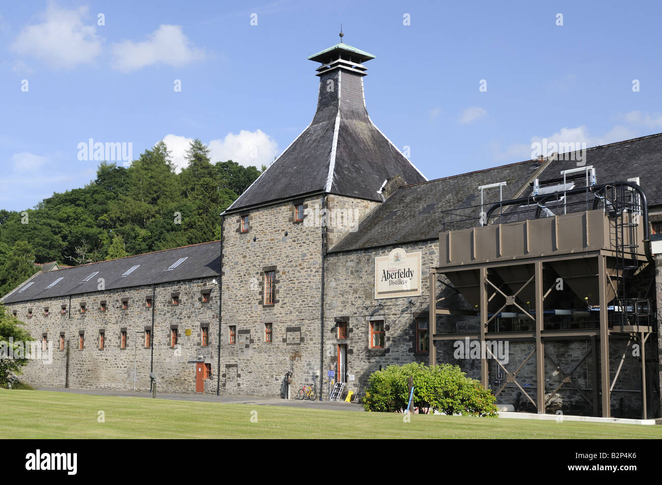 Aberfeldy Distillery in the true heart or centre of Scotland Perthshire ...