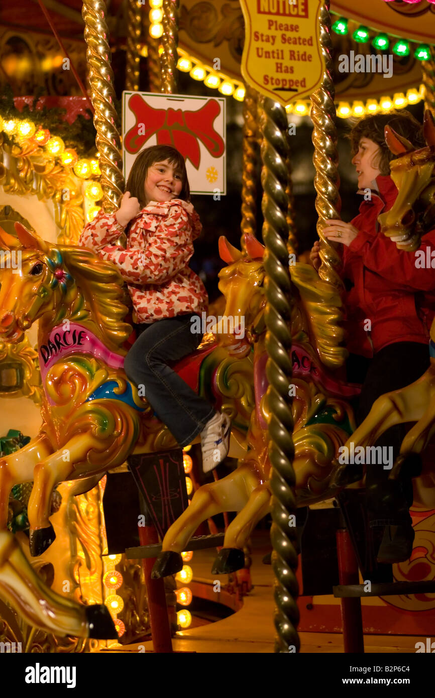 A carousel in theme park the Efteling, Kaatsheuvel, the Netherlands ...