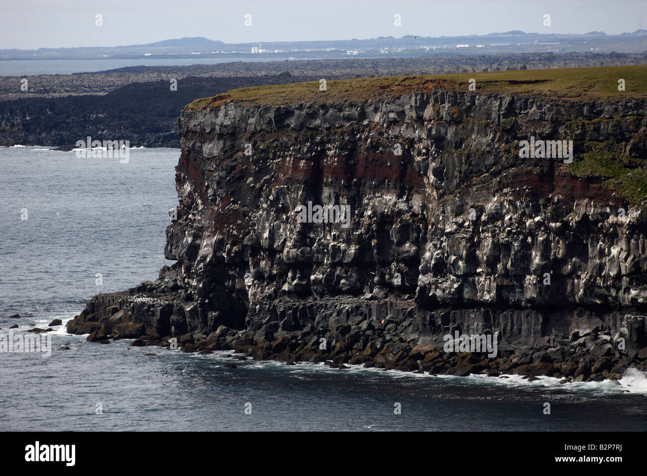 The cliffs in Krysuvik Iceland Stock Photo - Alamy