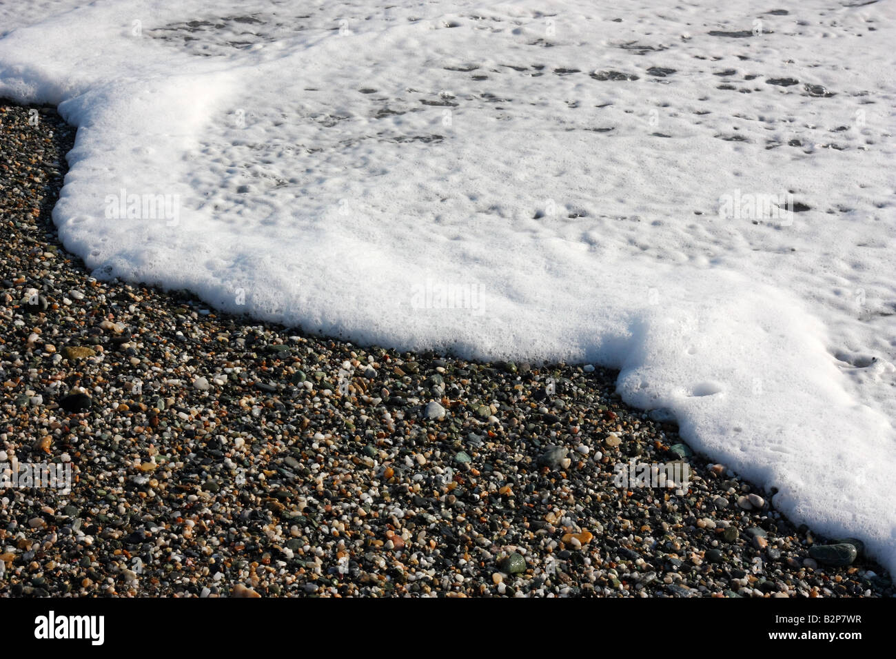 The pattern on the beach from the foam of a broken wave Stock Photo - Alamy