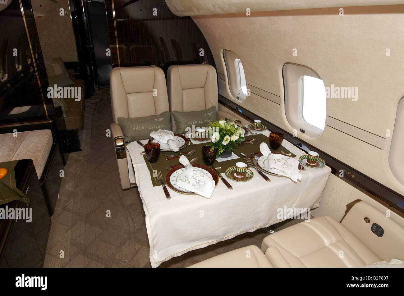 Bombardier jet interior hi-res stock photography and images - Alamy