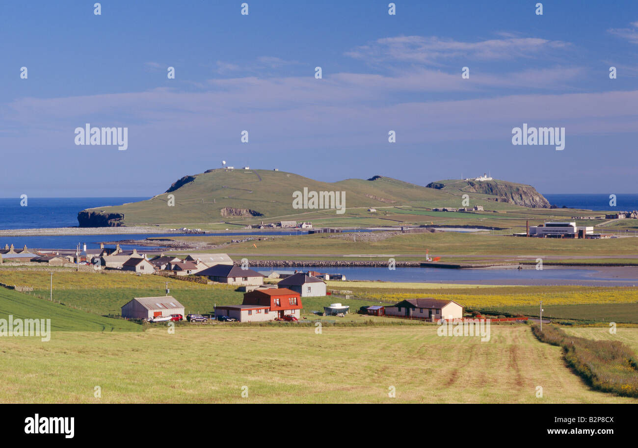 Sumburgh Head and Sumburgh Airport, South Mainland, Shetland Isles ...