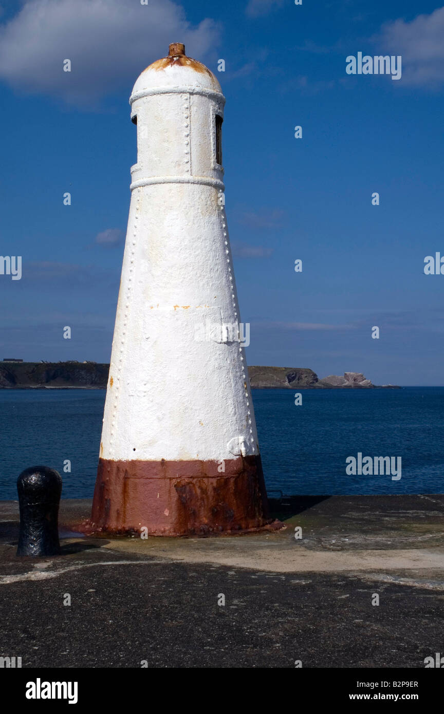Old lighthouse at the port of Cullen in Morayshire, North East Scotland ...