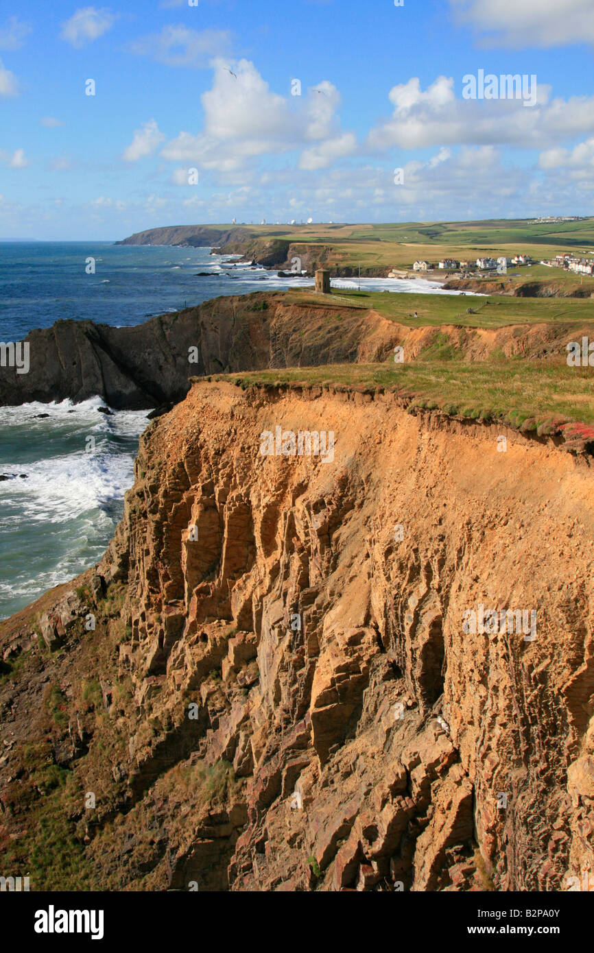 crumbling cliff face bude cornwall west country england uk gb Stock ...