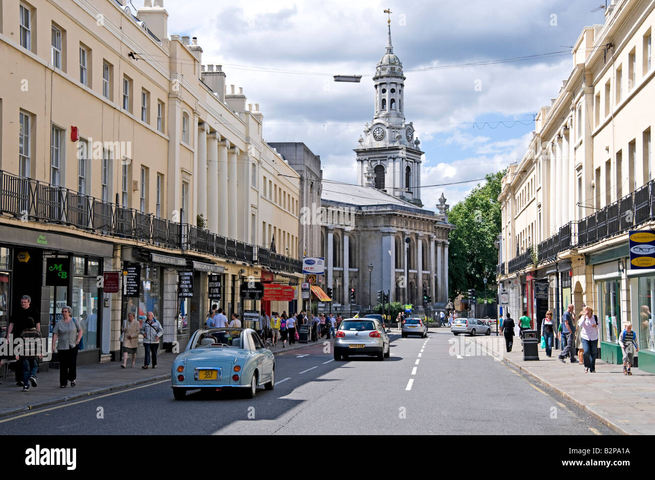 Greenwich town centre and St Alfege church London Stock Photo - Alamy