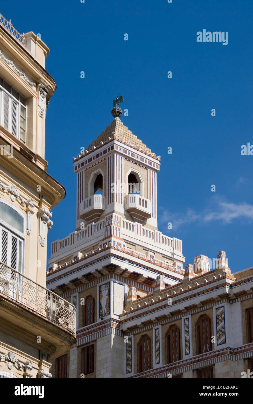Colonial building Edificio Bacardi in La Habana Vieja Havana Cuba Stock ...