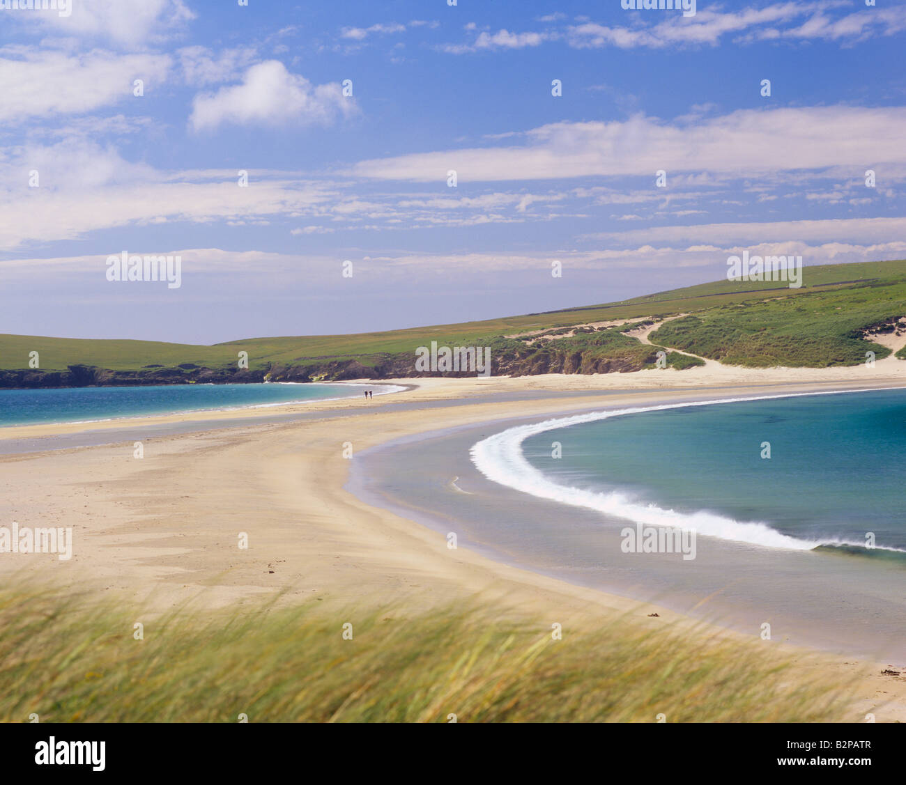 St Ninians Isle and tombolo South Mainland, Shetland Isles, Scotland ...
