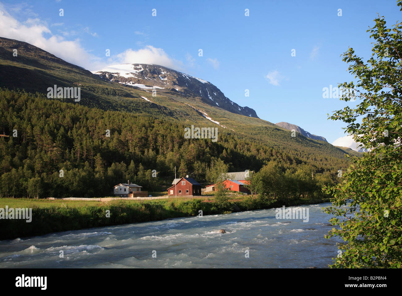 Norway Jotunheimen National Park mountain landscape scenery Stock Photo ...