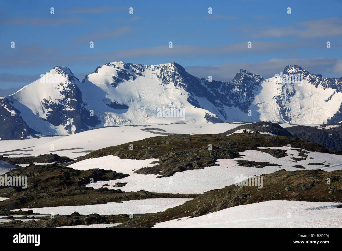 Norway Jotunheimen National Park mountain landscape scenery Stock Photo ...