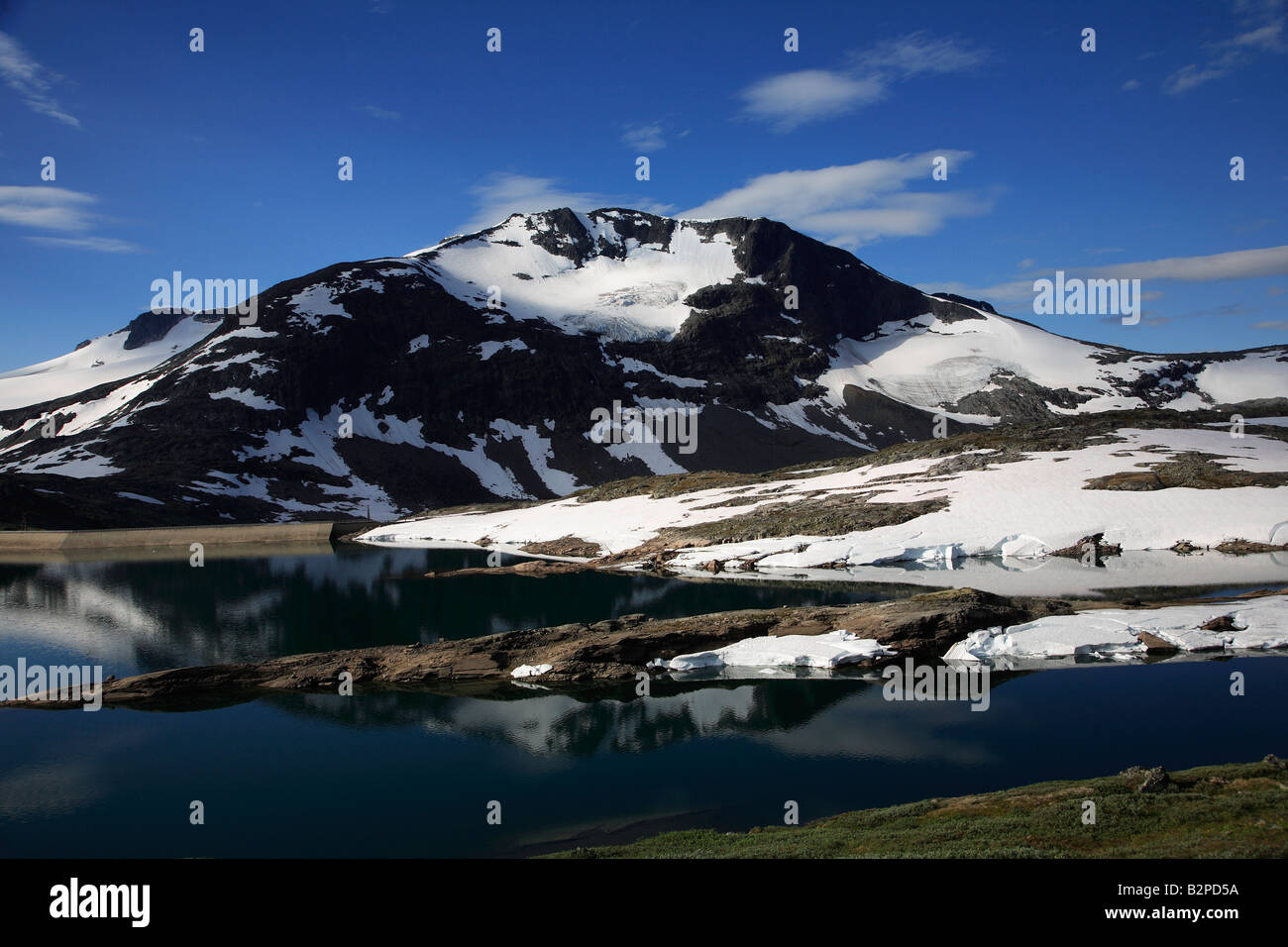 Norway Jotunheimen National Park mountain landscape scenery Stock Photo ...
