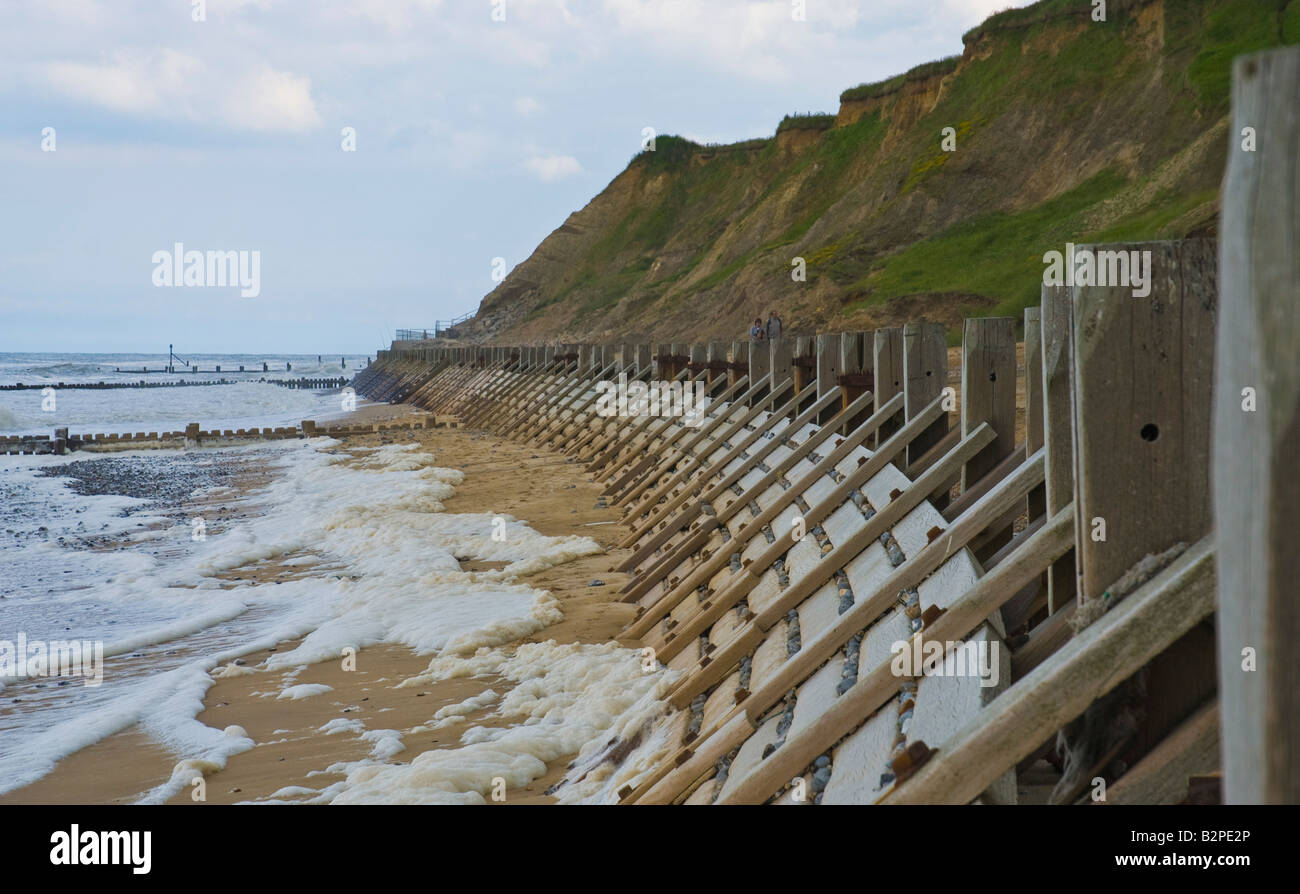 Coastal defences at Overstrand, Norfolk Stock Photo - Alamy