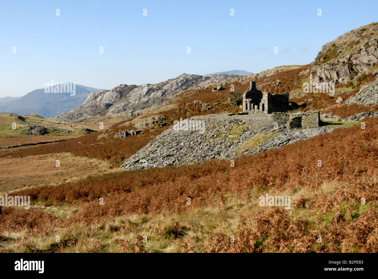 Disused quarry in Snowdonia Stock Photo - Alamy