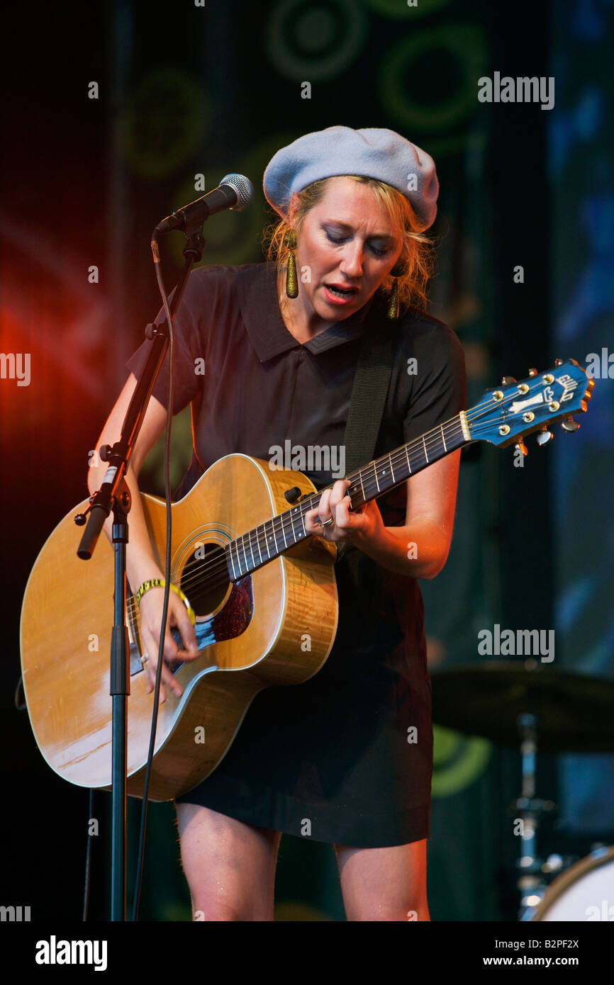 Martha Wainwright performing live on the Castle Stage at Big Chill 2008 ...