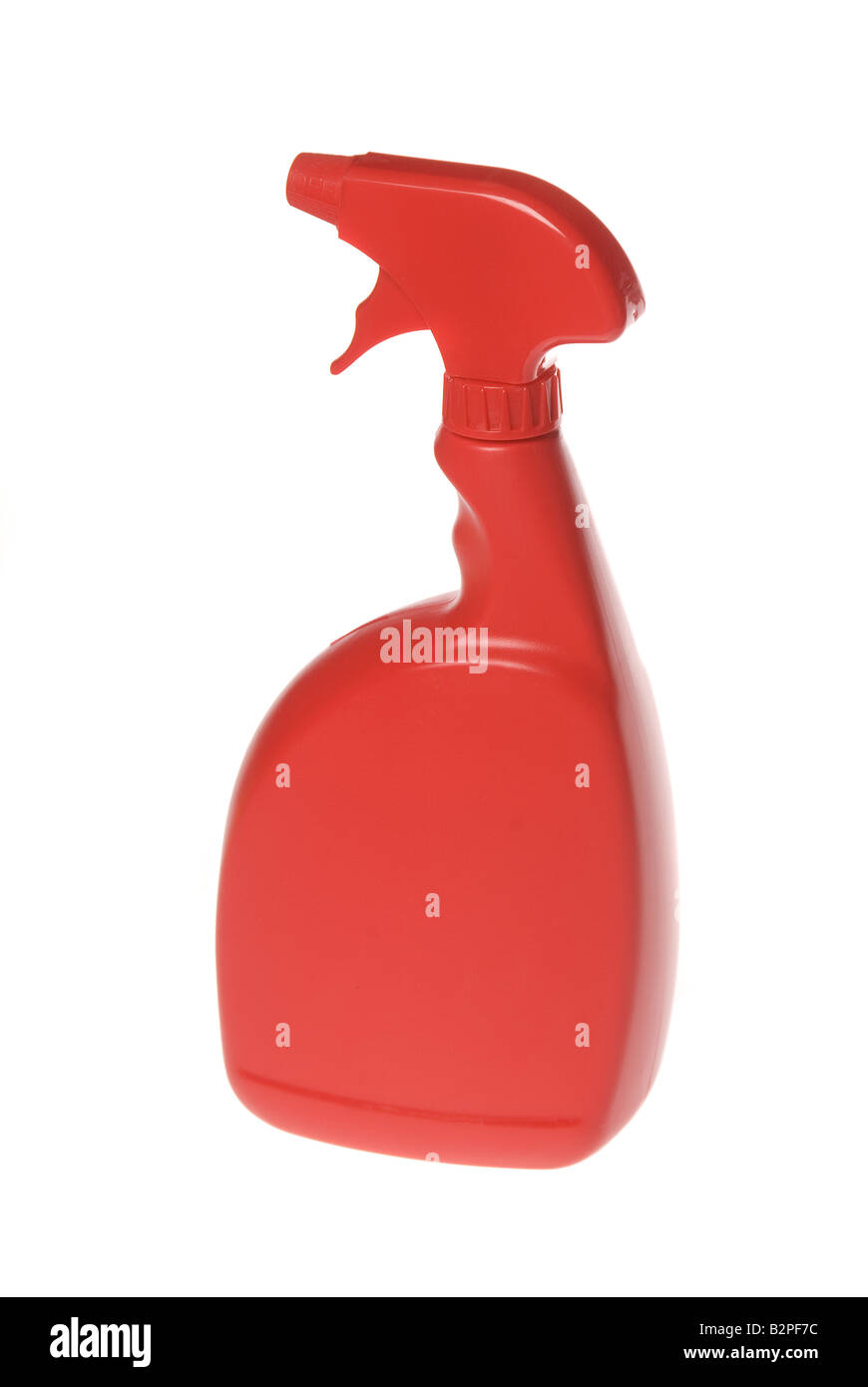 A red plastic spray cleaning with blank space for copy Stock Photo - Alamy