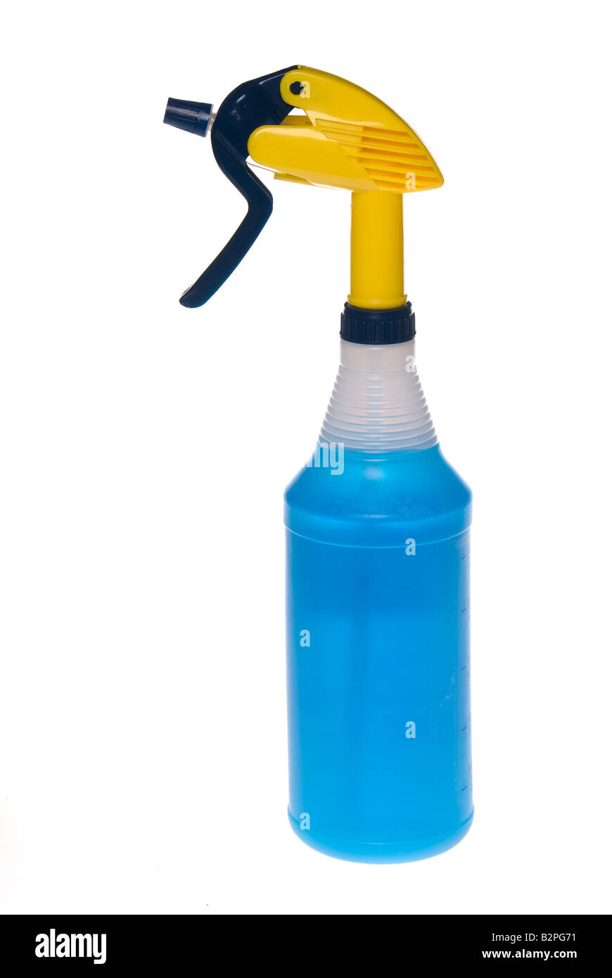 A spray bottle of household cleaner isolated on white Stock Photo - Alamy