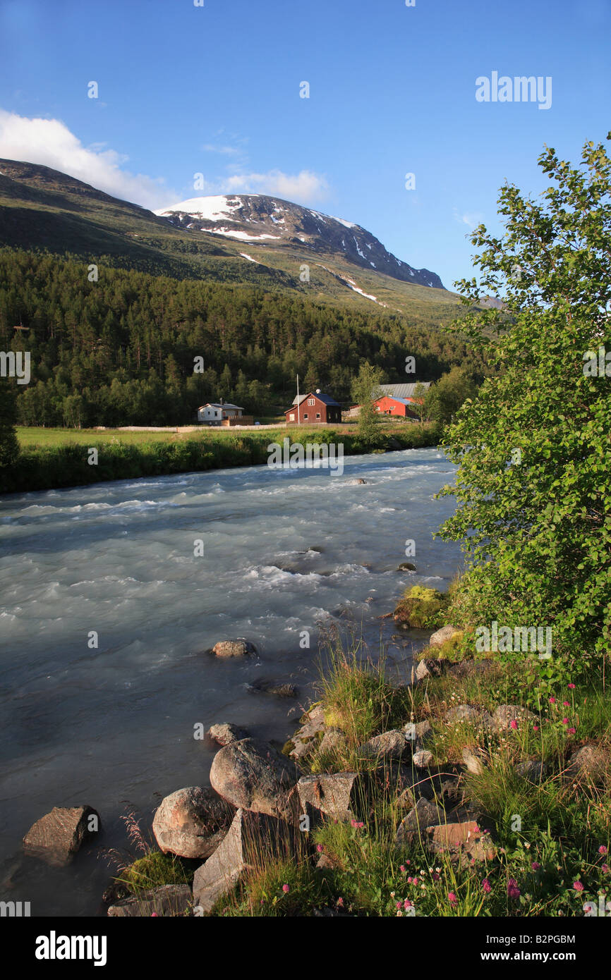 Norway Jotunheimen National Park mountain landscape scenery Stock Photo ...