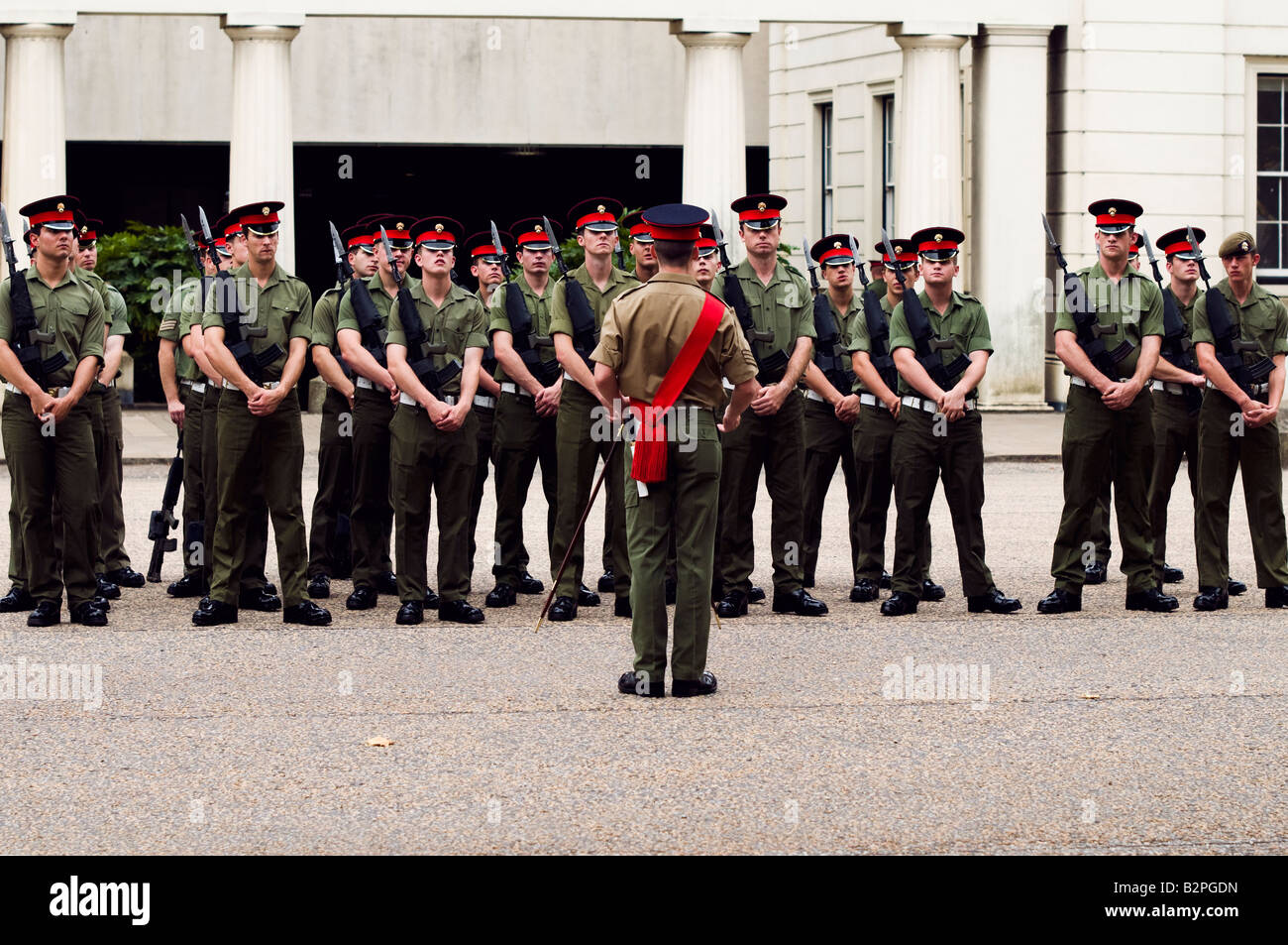 The queen's stand in line during a parade in london Stock Photo - Alamy