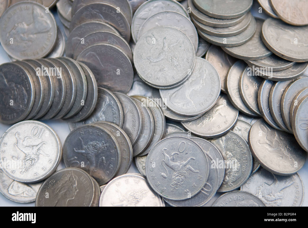 ten pence pieces Stock Photo - Alamy