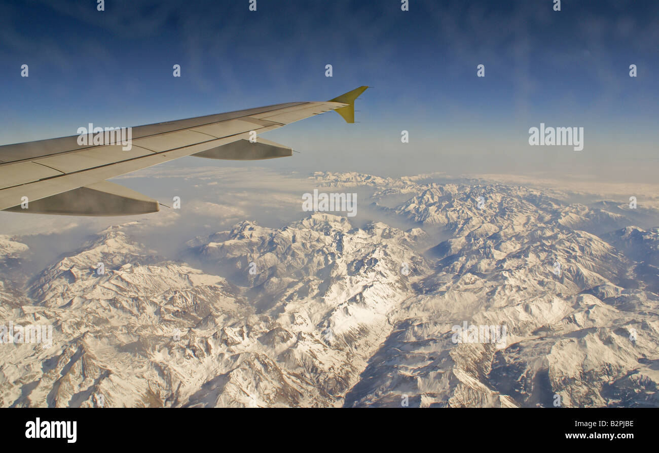 Alps, seen from a plane Stock Photo - Alamy